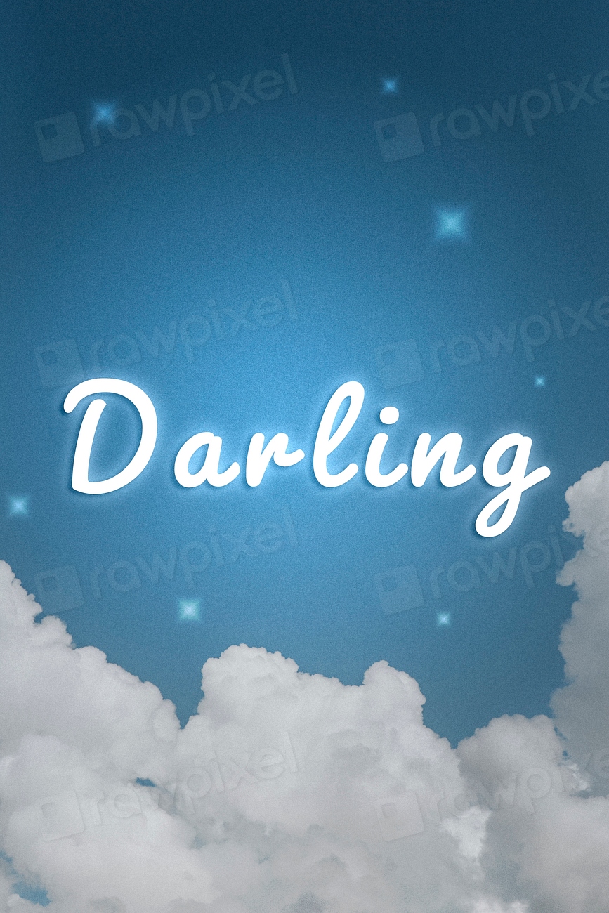 Darling glowing neon typography | Free Photo - rawpixel