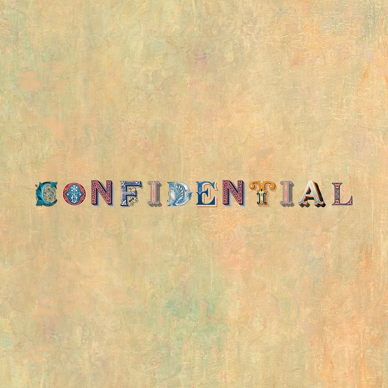 Confidential word western font typography | Free Photo - rawpixel