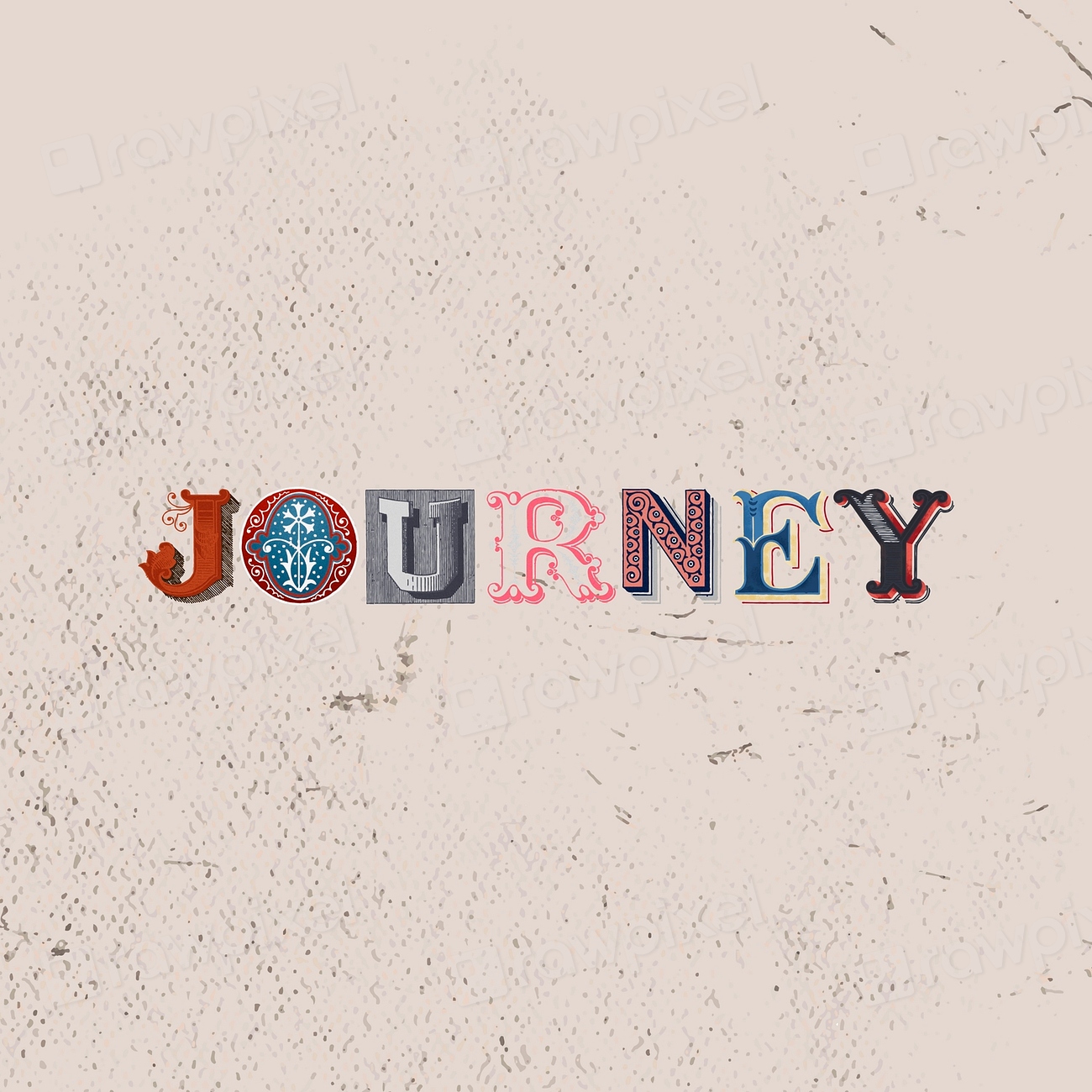 Journey word western font typography | Free Photo - rawpixel
