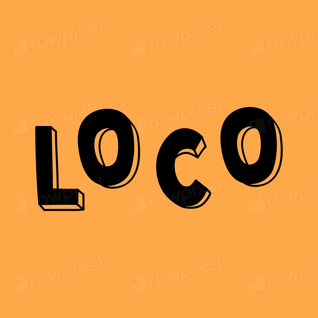 Loco psd word art typography | Premium PSD - rawpixel