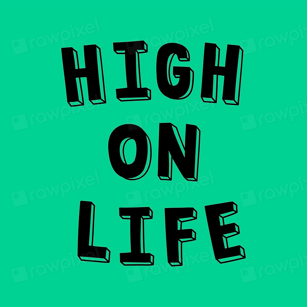 High life vector word typography | Premium Vector - rawpixel
