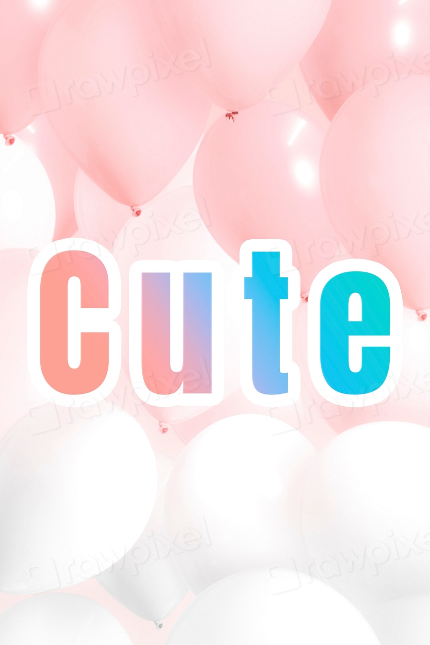 Cute pastel gradient typography word | Free Photo - rawpixel