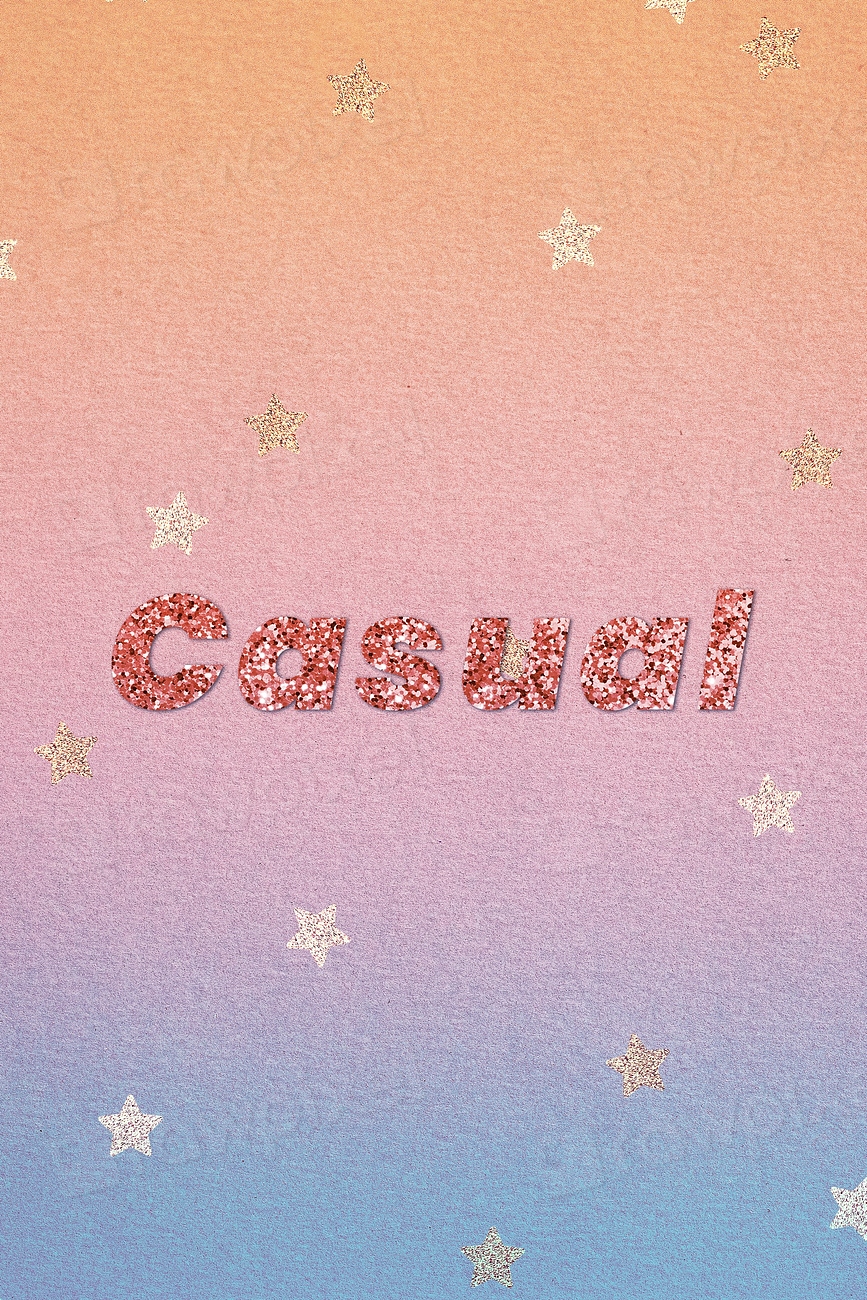 Glittery casual word lettering font | Free Photo - rawpixel