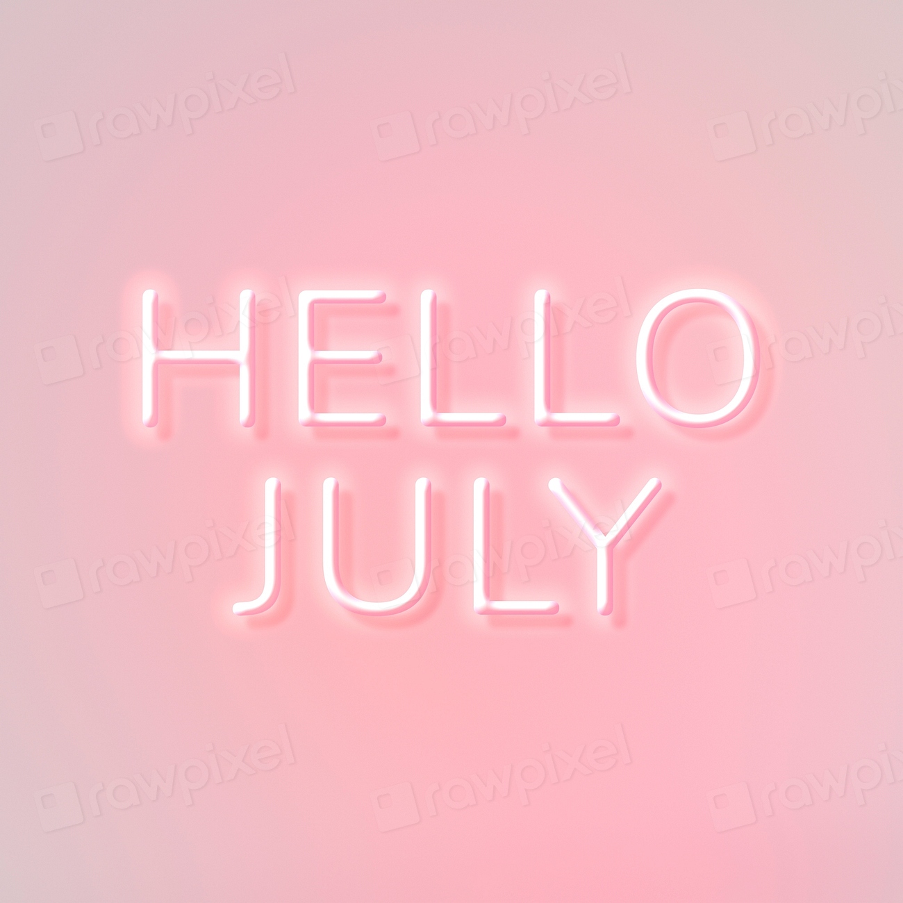 Glowing neon Hello July lettering | Free Photo - rawpixel