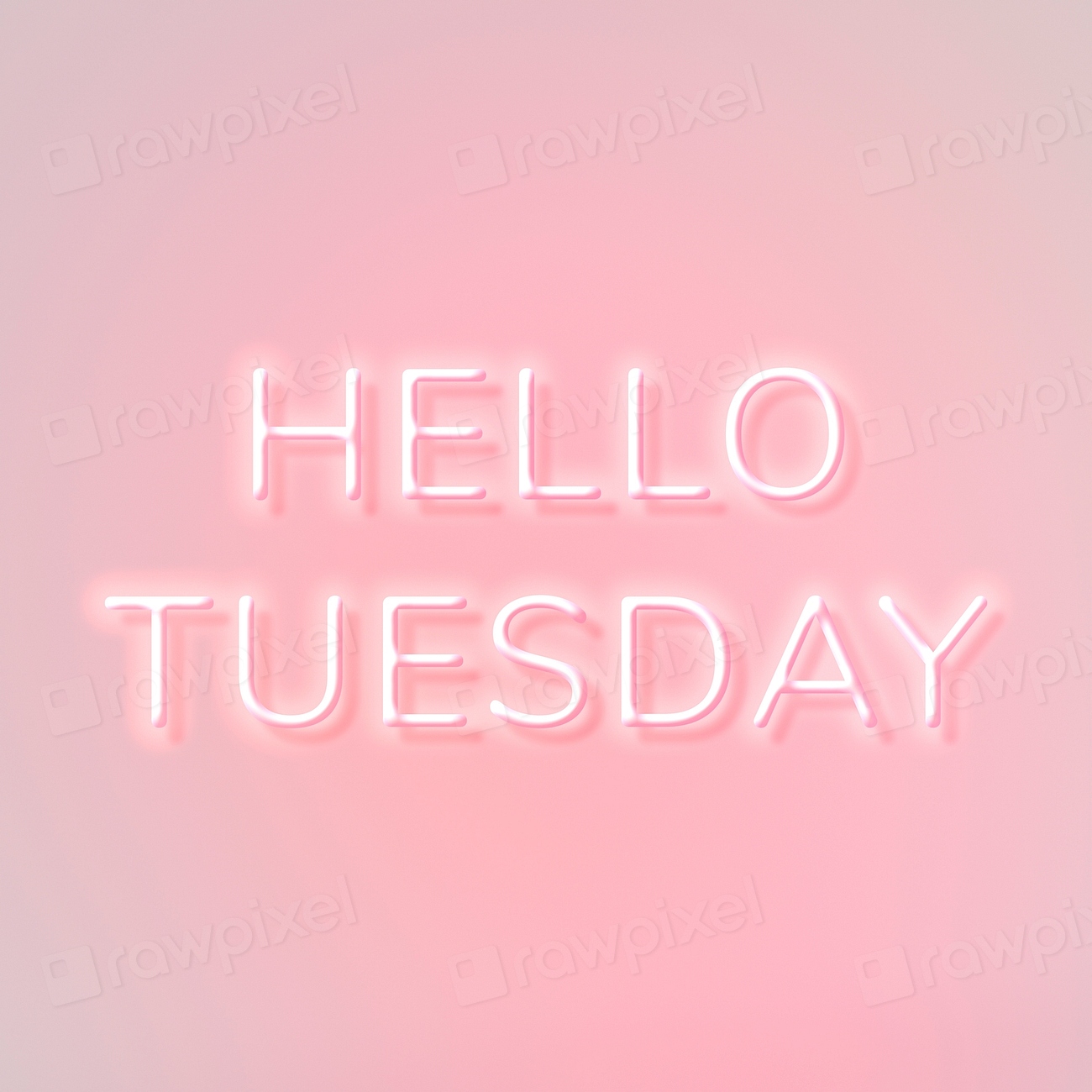 Hello Tuesday pink neon lettering | Free Photo - rawpixel