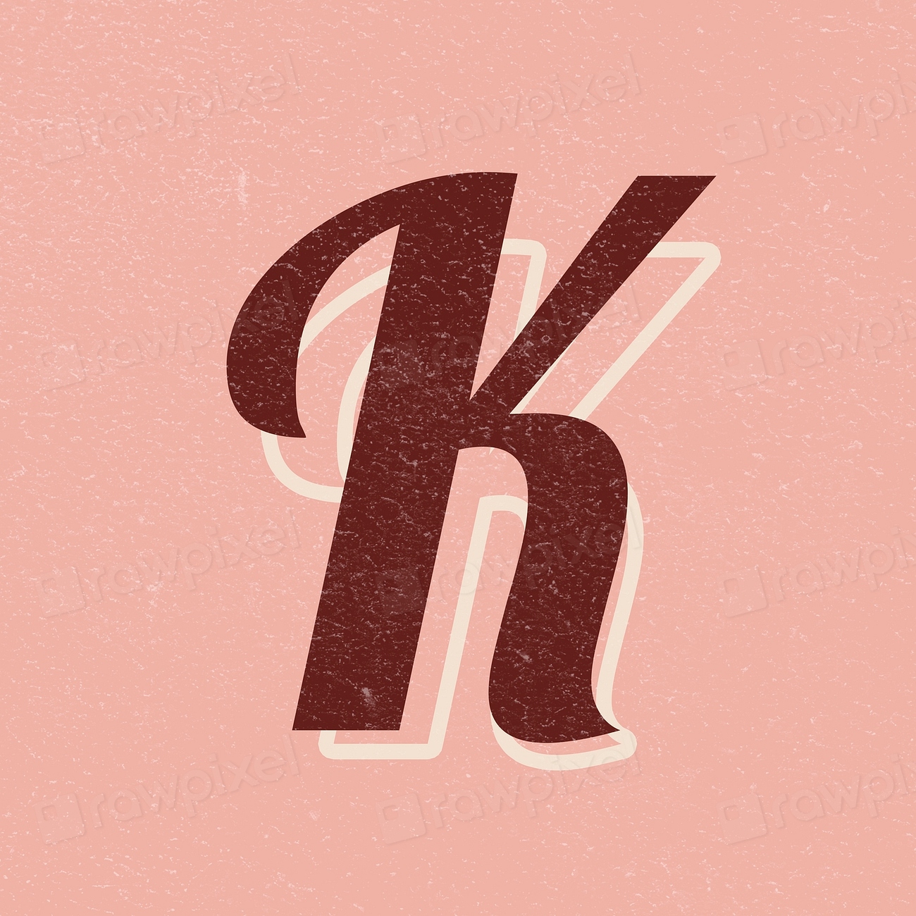 Alphabet letter K vintage handwriting | Premium PSD - rawpixel