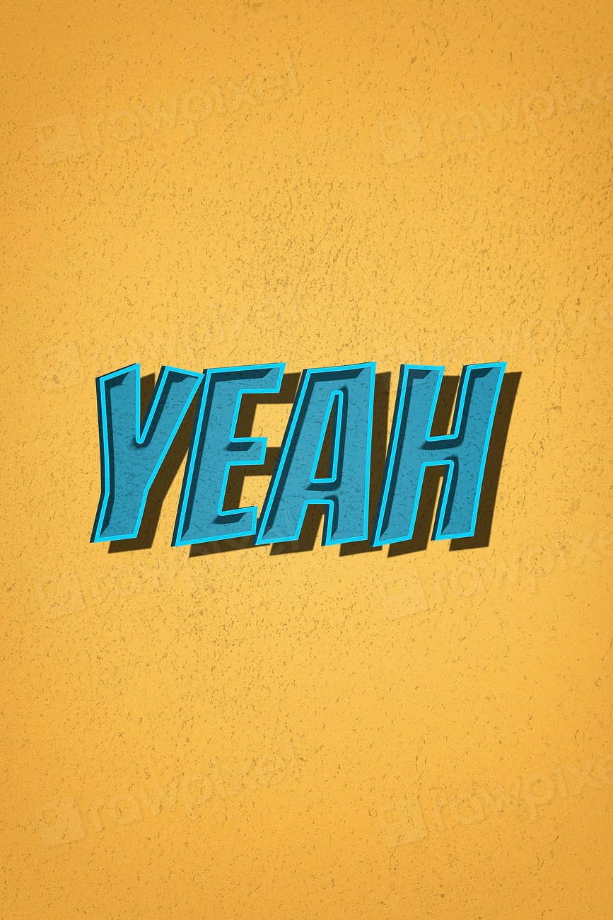 Yeah comic retro style typography | Free Photo - rawpixel