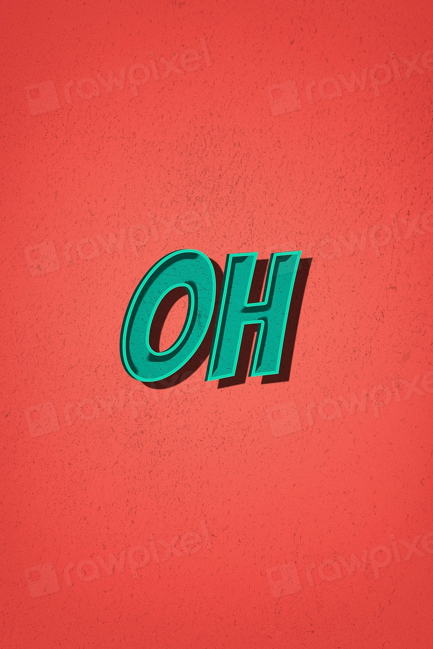 Oh word comic font typography | Free Photo - rawpixel