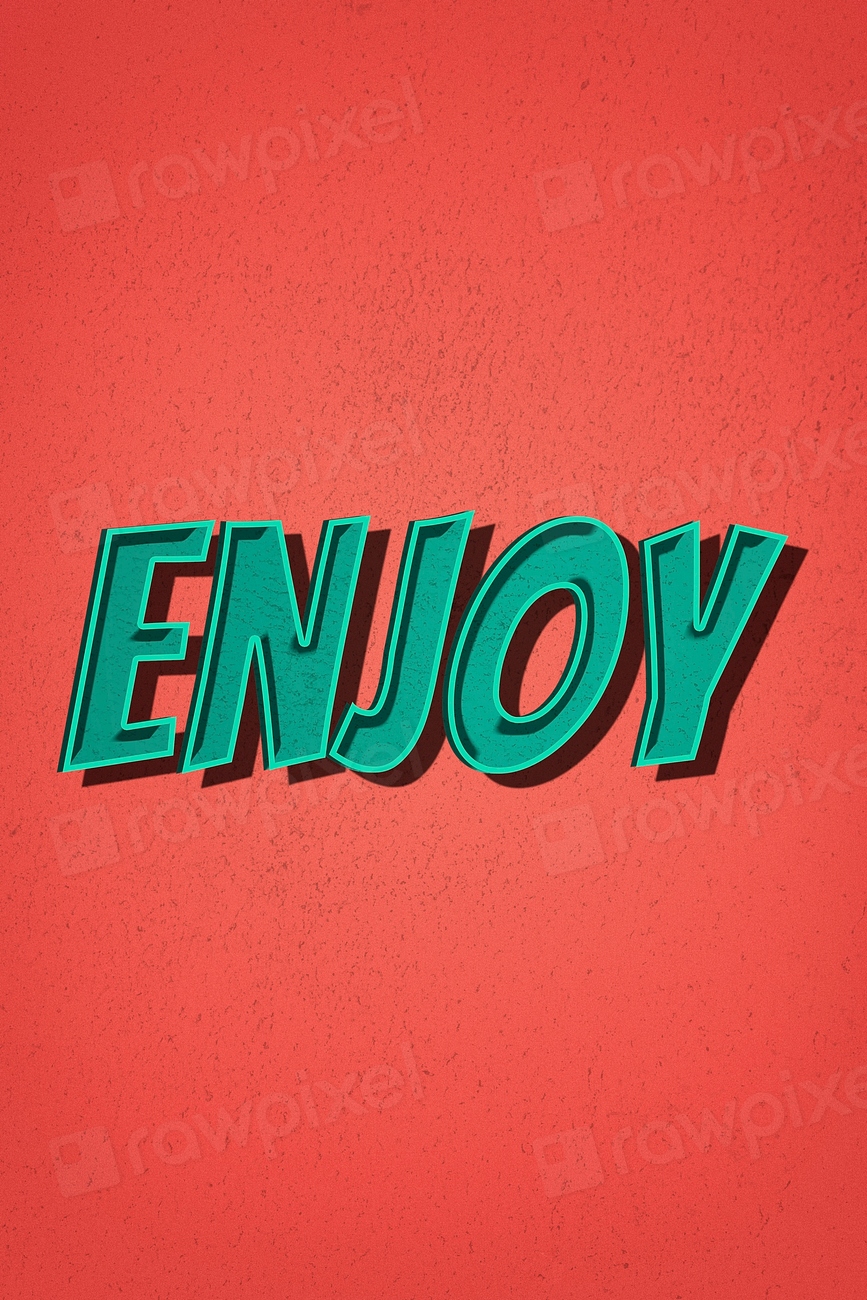 Enjoy word comic font retro | Premium Photo - rawpixel