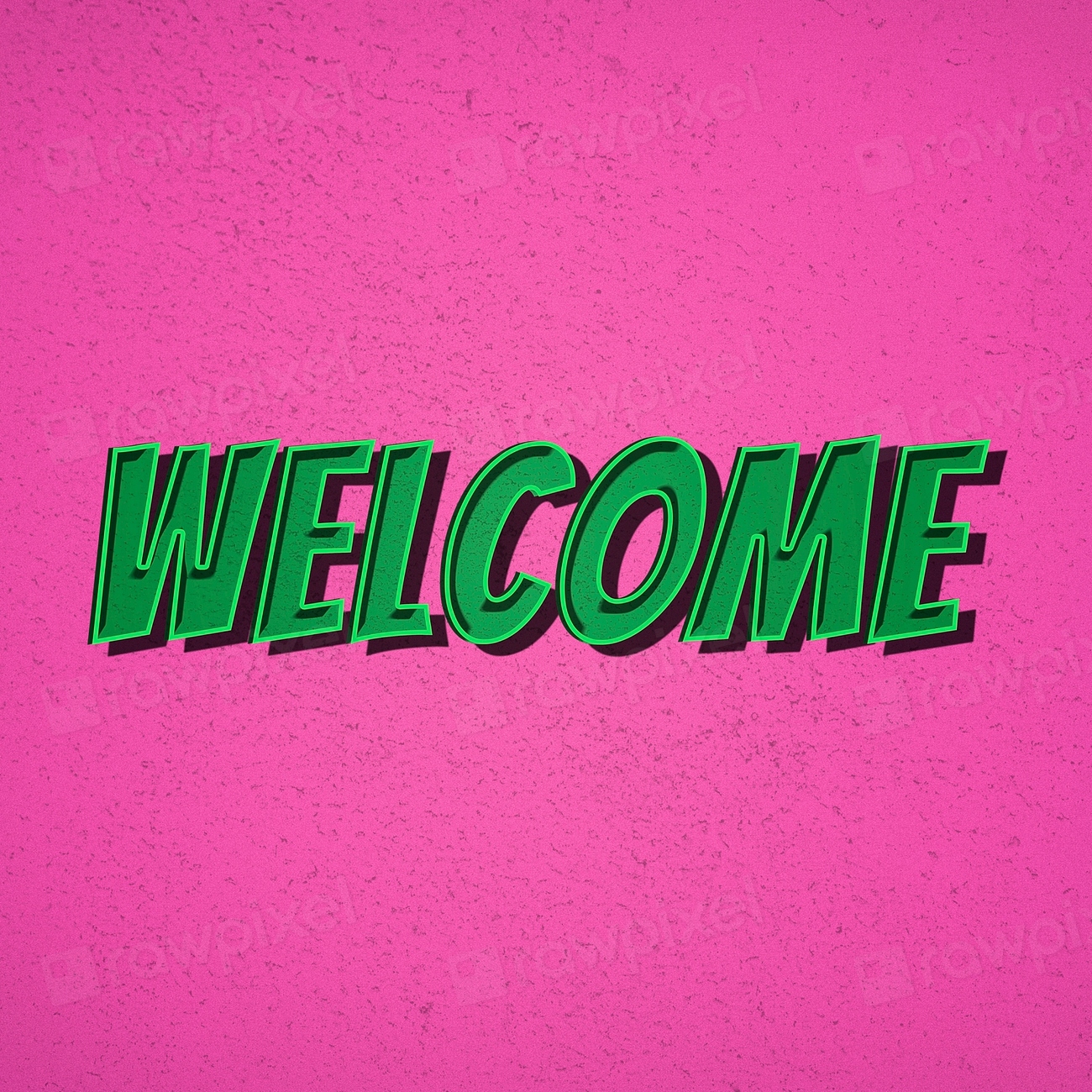 Welcome word comic cartoon typography | Free Photo - rawpixel