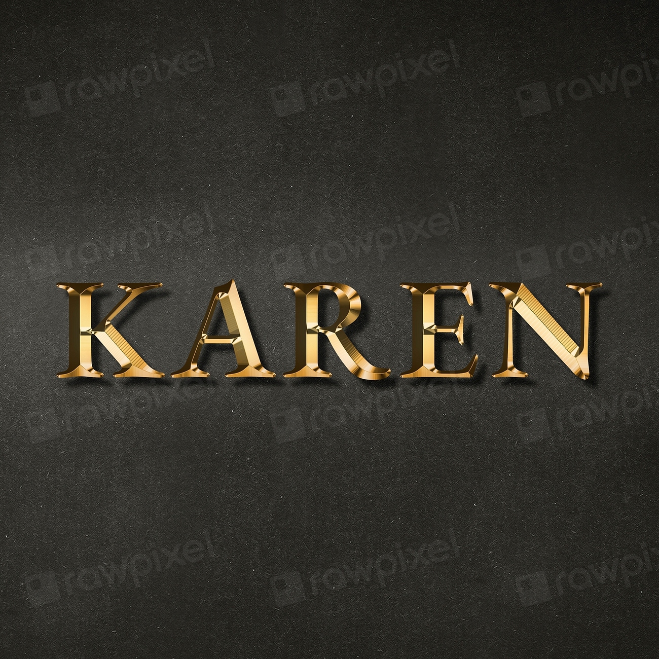 Karen typography gold effect design | Free Photo - rawpixel
