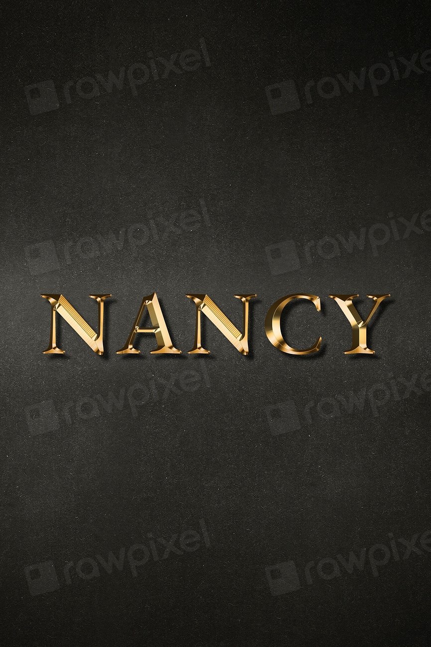 Nancy typography gold effect design | Free Photo - rawpixel