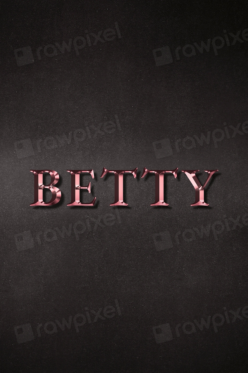 Betty typography rose gold design | Free Photo - rawpixel