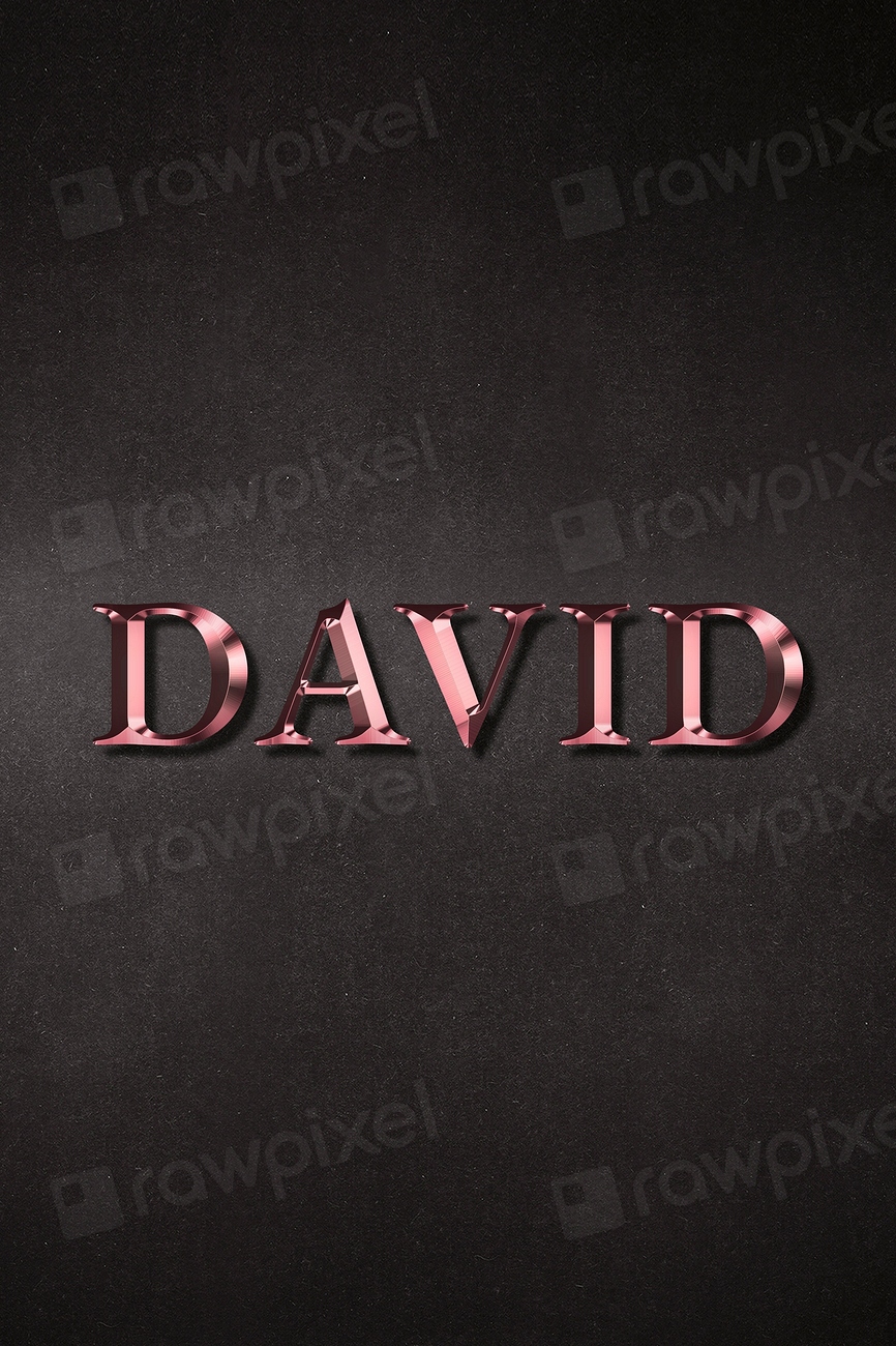 David typography in rose gold | Free Photo - rawpixel