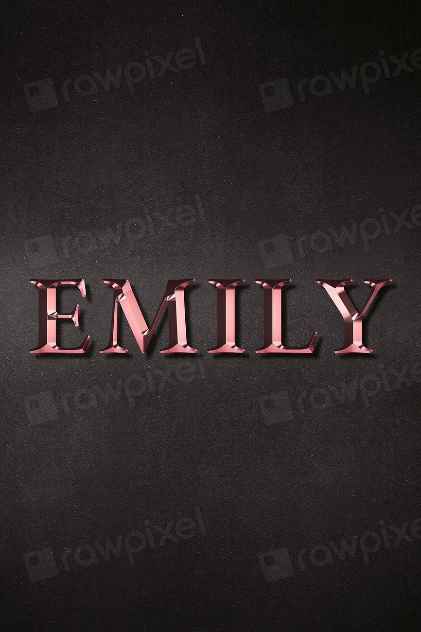 Emily typography rose gold design | Free Photo - rawpixel