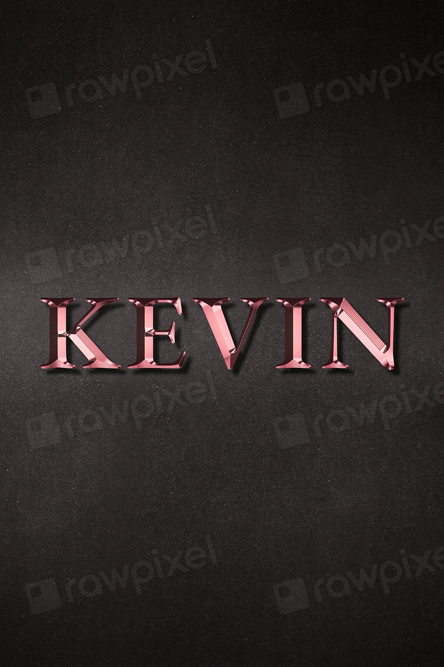 Kevin typography rose gold design | Free Photo - rawpixel