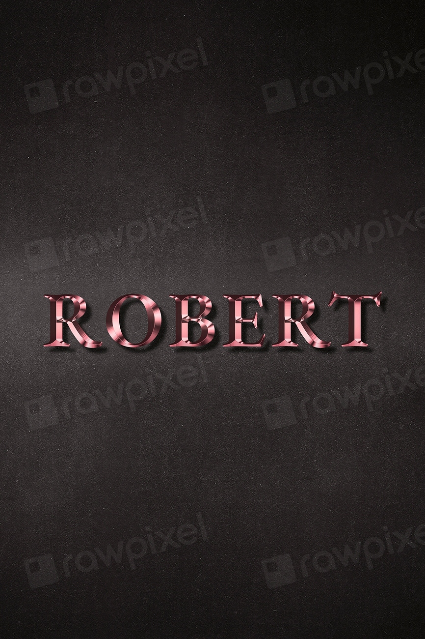 Robert typography metallic rose gold | Free Photo - rawpixel