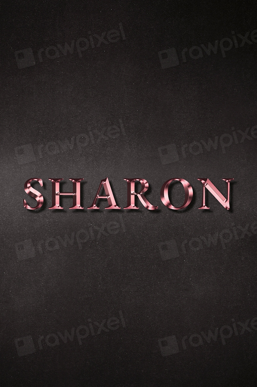 Sharon typography metallic rose gold | Free Photo - rawpixel