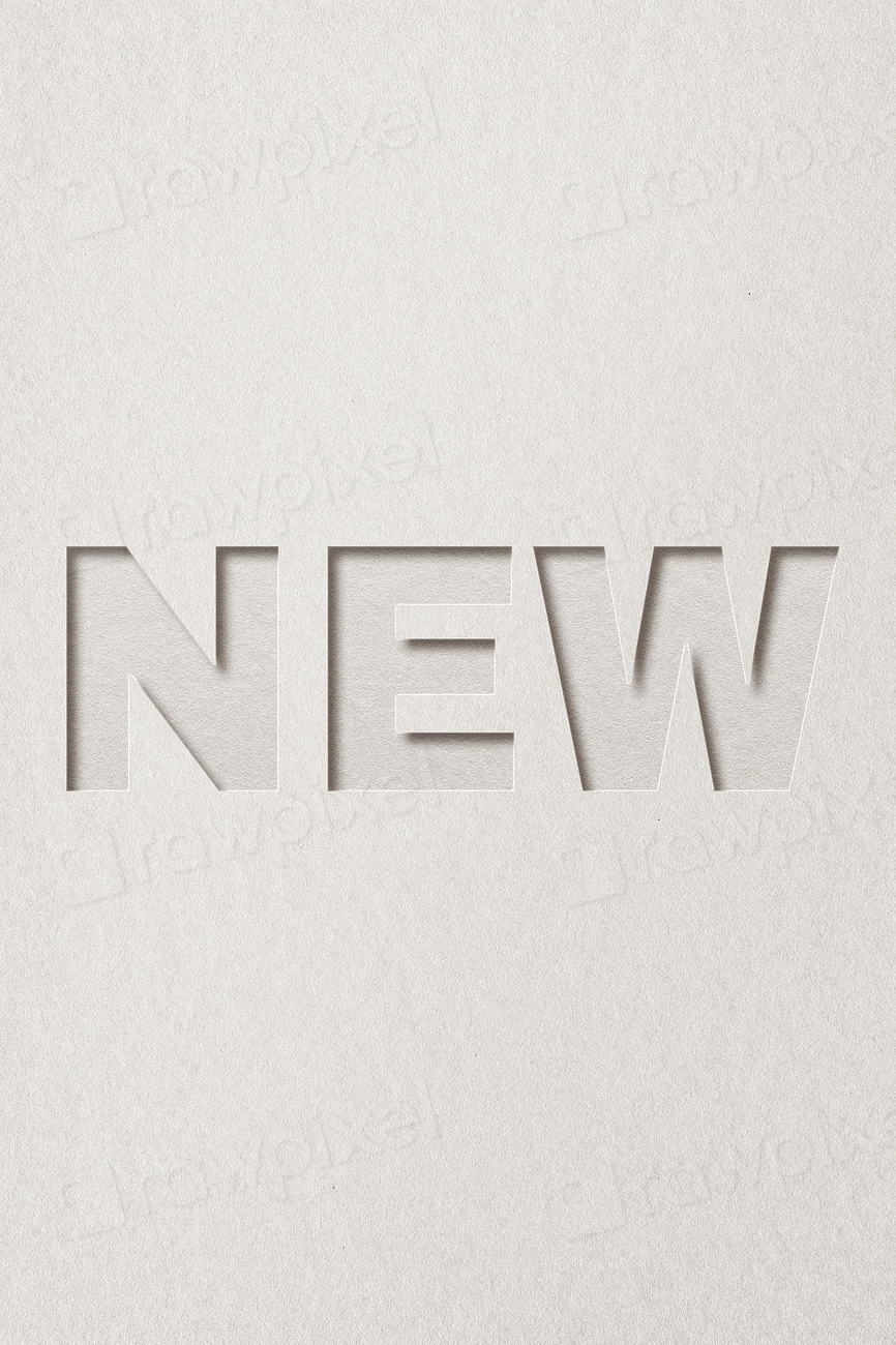 Paper cut new word font | Free Photo - rawpixel