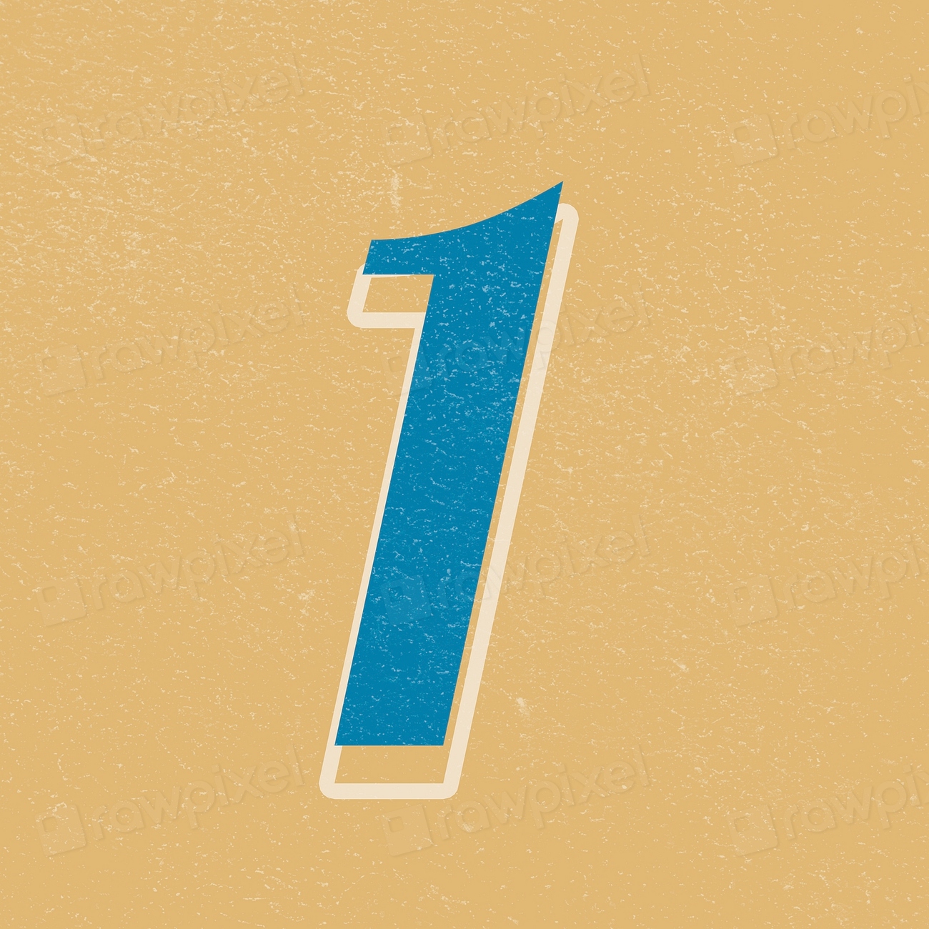 Number 1 psd retro bold | Premium PSD - rawpixel