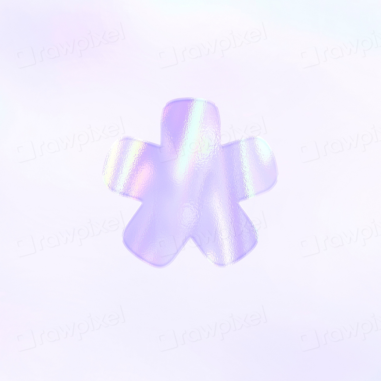 Holographic pastel asterisk sign psd | Free PSD - rawpixel