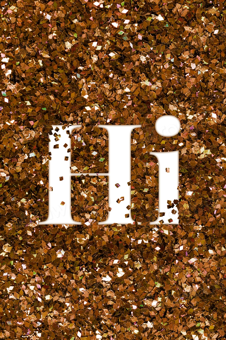 Hi glittery greeting message text | Free Photo - rawpixel
