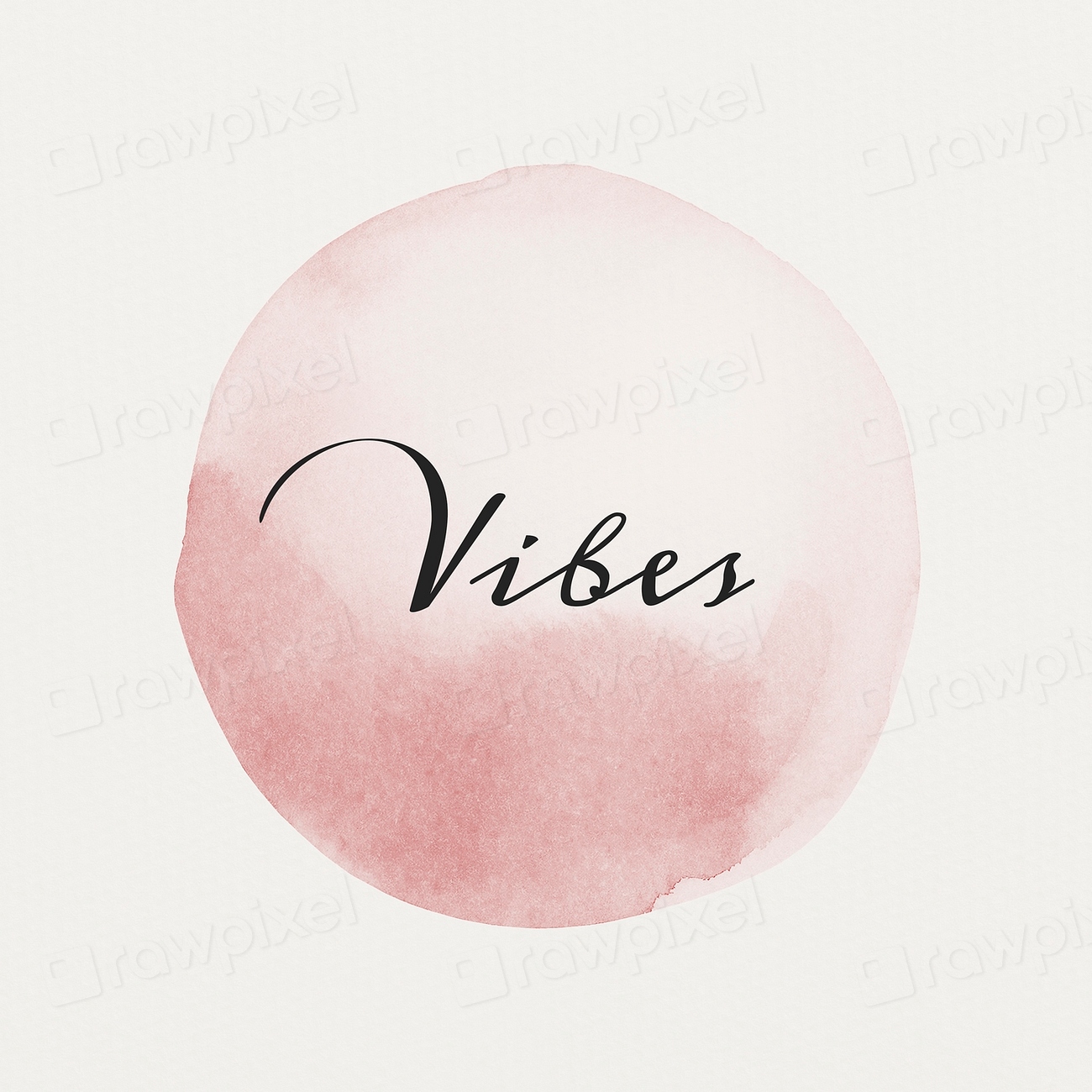 Vibes calligraphy pastel pink watercolor | Free Photo - rawpixel