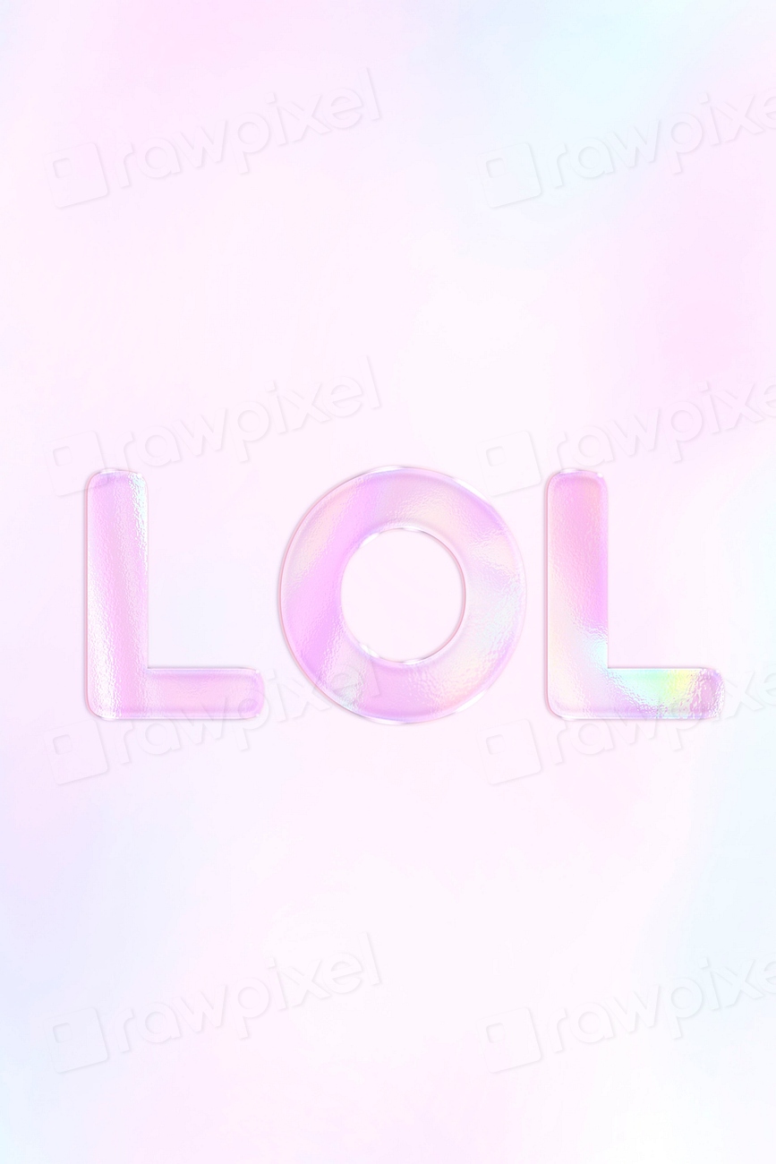Shiny LOL word pink gradient | Free Photo - rawpixel