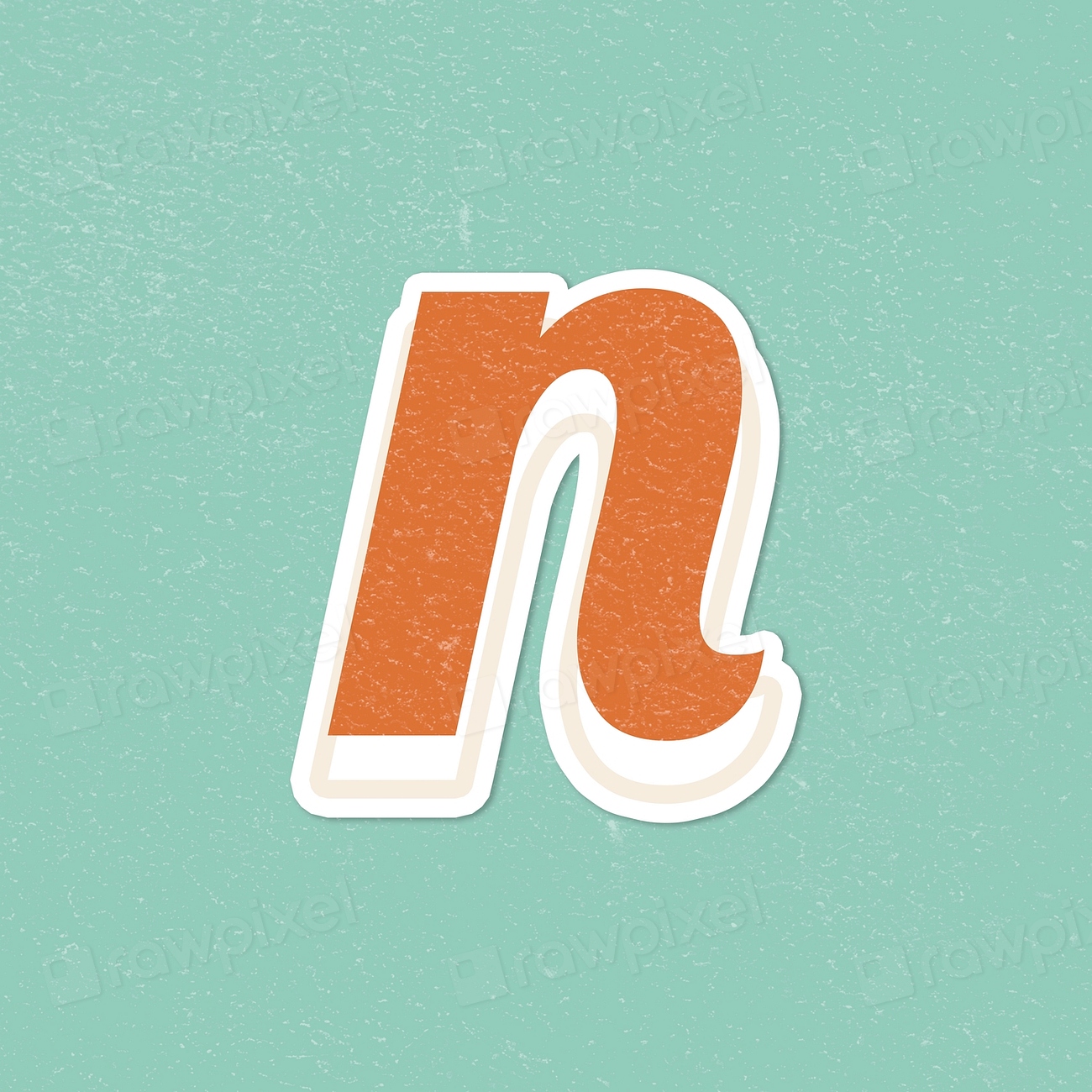 Letter N retro bold font | Premium PSD - rawpixel