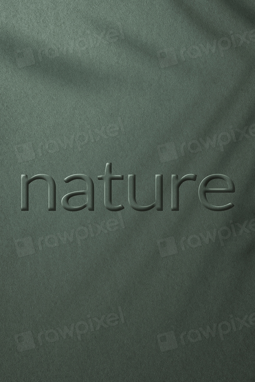 Word nature embossed letter typography | Free Photo - rawpixel