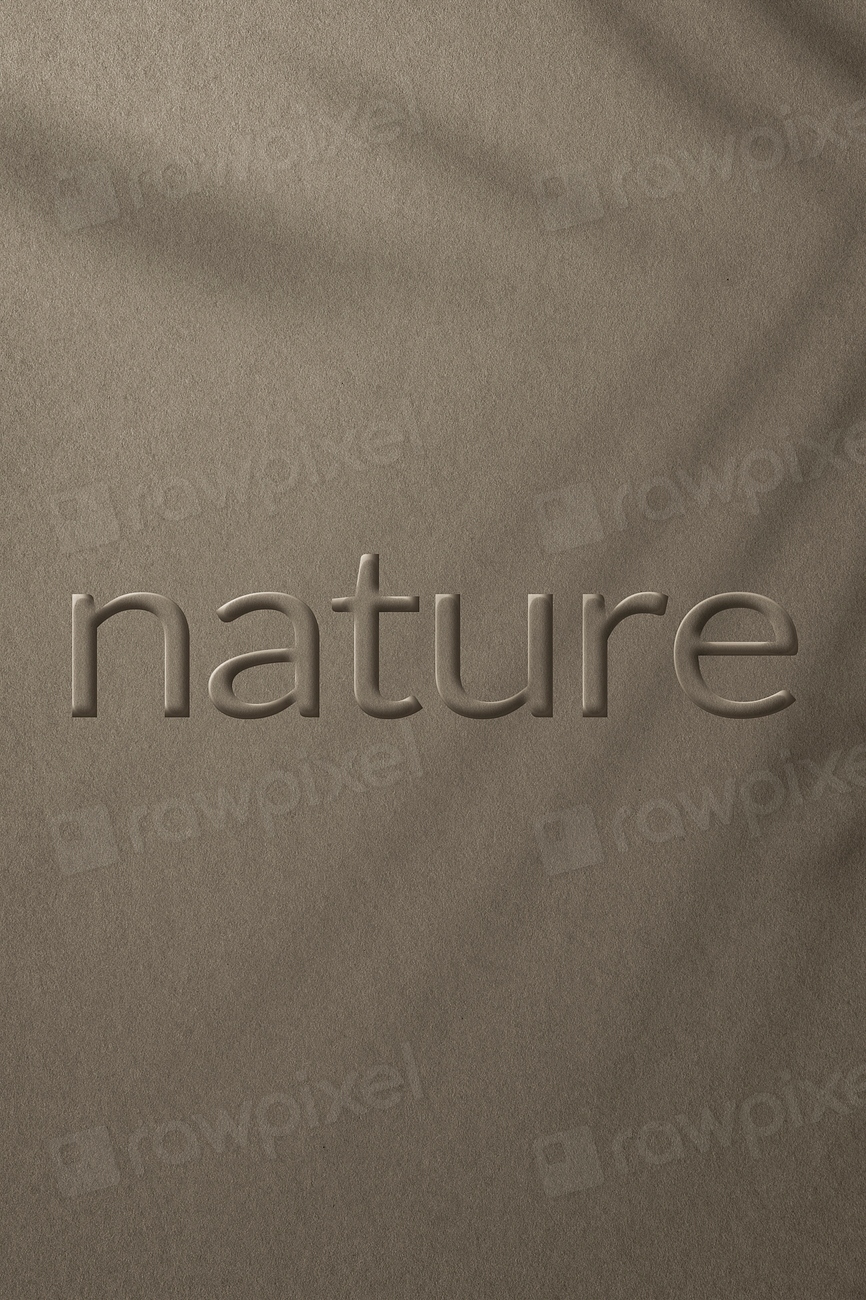 Word nature embossed letter typography | Free Photo - rawpixel