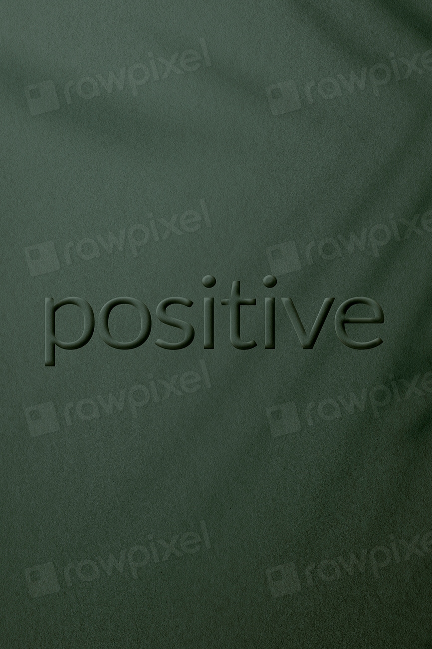 Word positive embossed textured typography | Free Photo - rawpixel