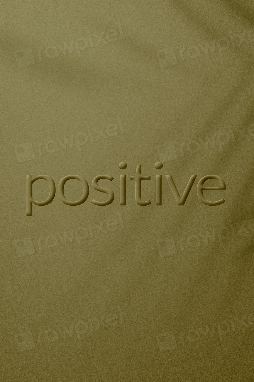 Word positive embossed textured typography | Free Photo - rawpixel
