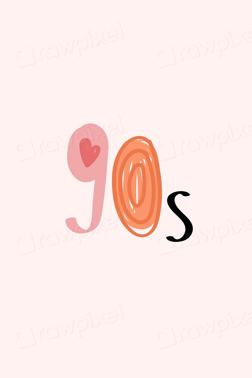 90s typeface vector doodle font | Free Vector - rawpixel