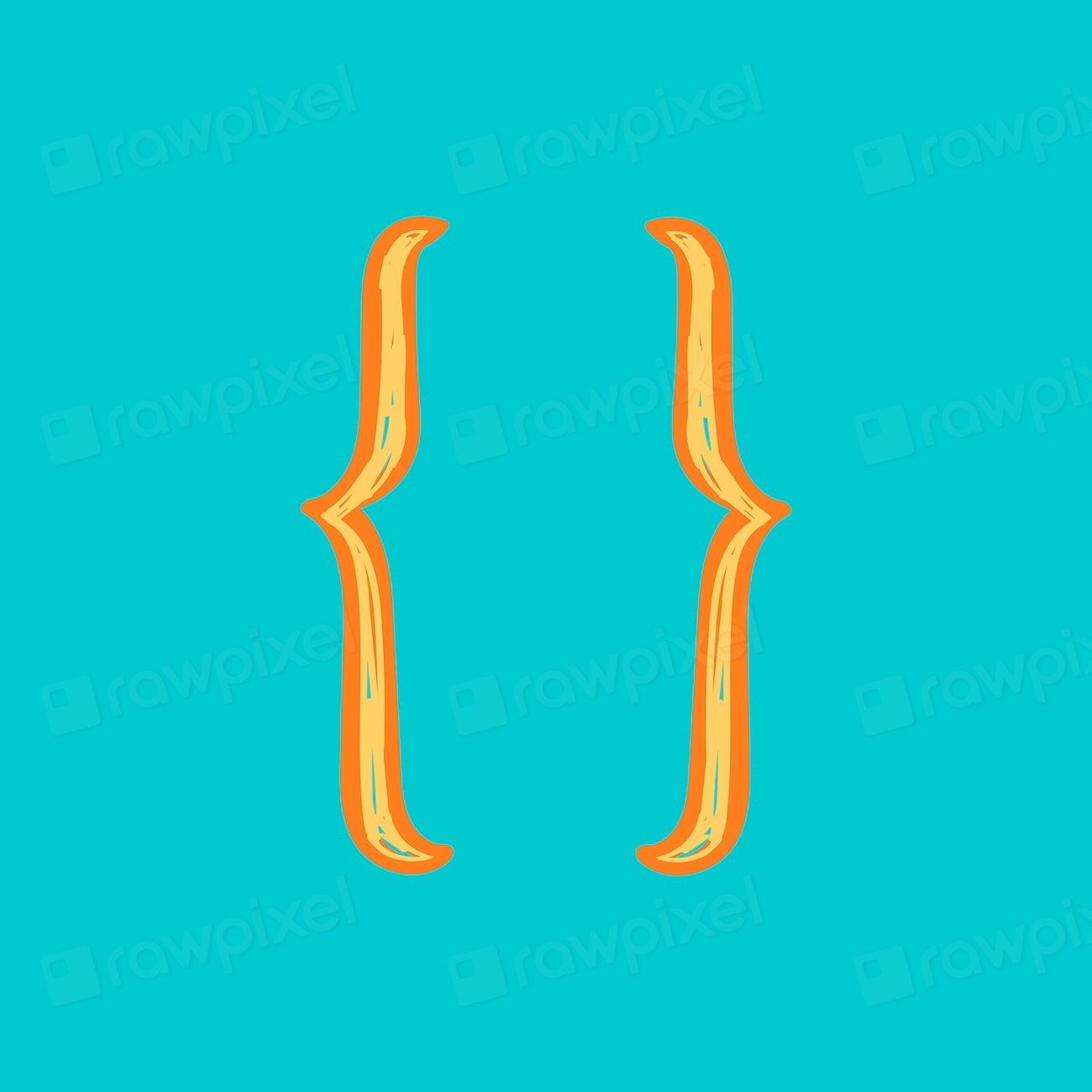 Curly brackets symbol doodle vector | Premium Vector - rawpixel