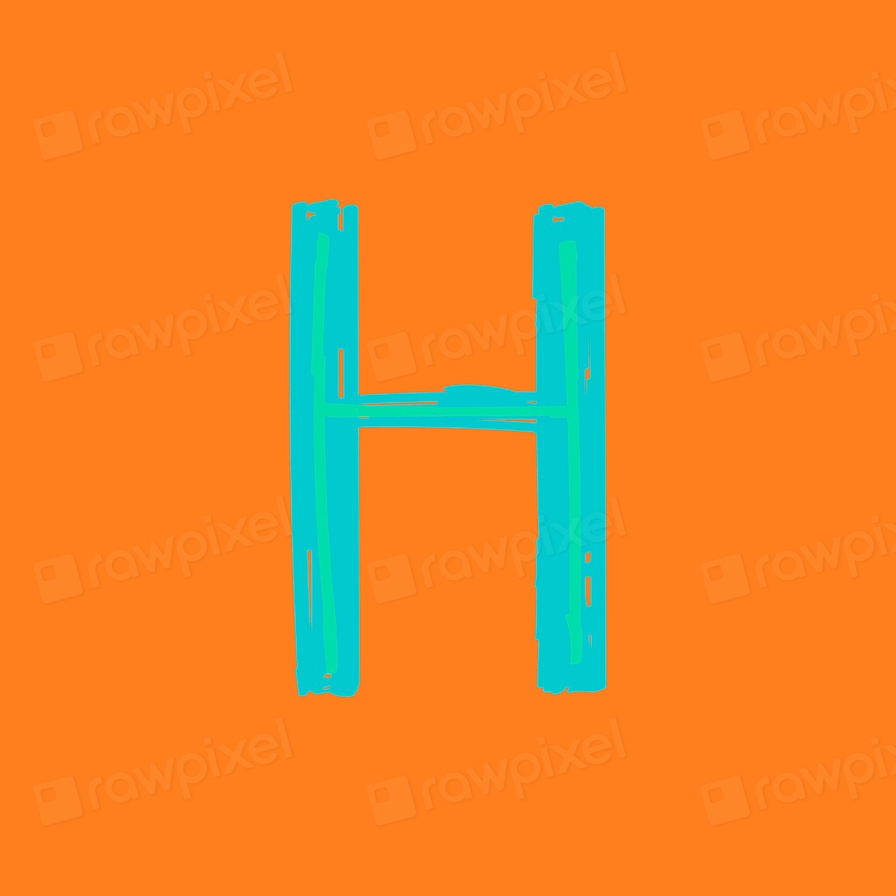 Letter H vector hand drawn | Free Vector - rawpixel