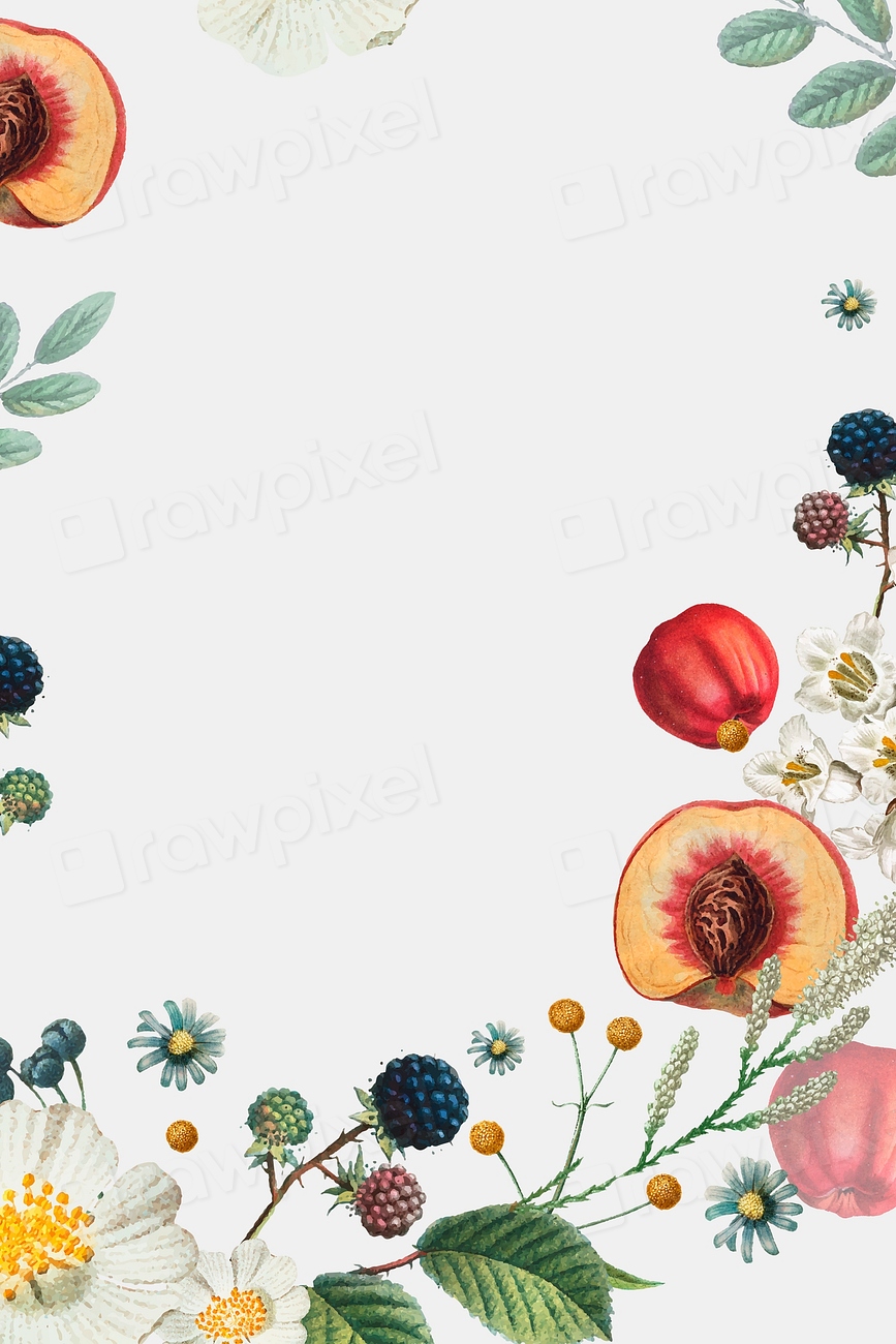 Floral summer frame psd vintage | Premium PSD - rawpixel