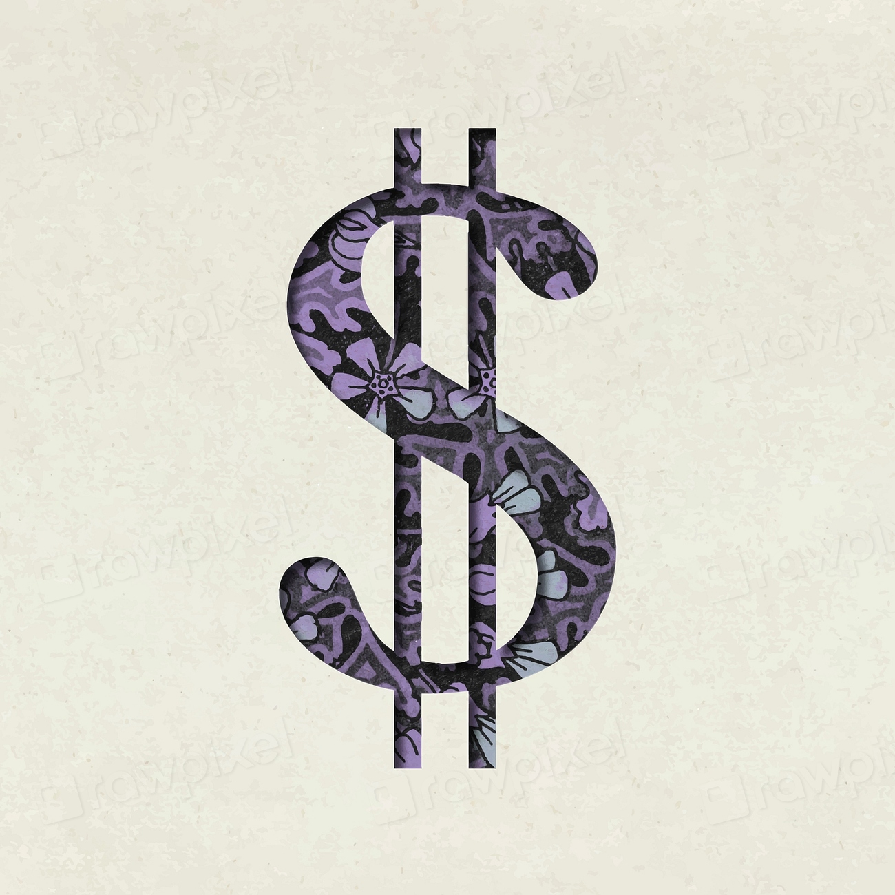 Dollar sign vector punctuation retro | Premium Vector - rawpixel