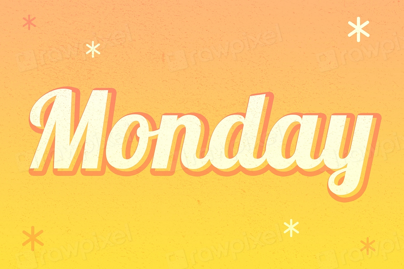 Monday word colorful star patterned | Free Photo - rawpixel