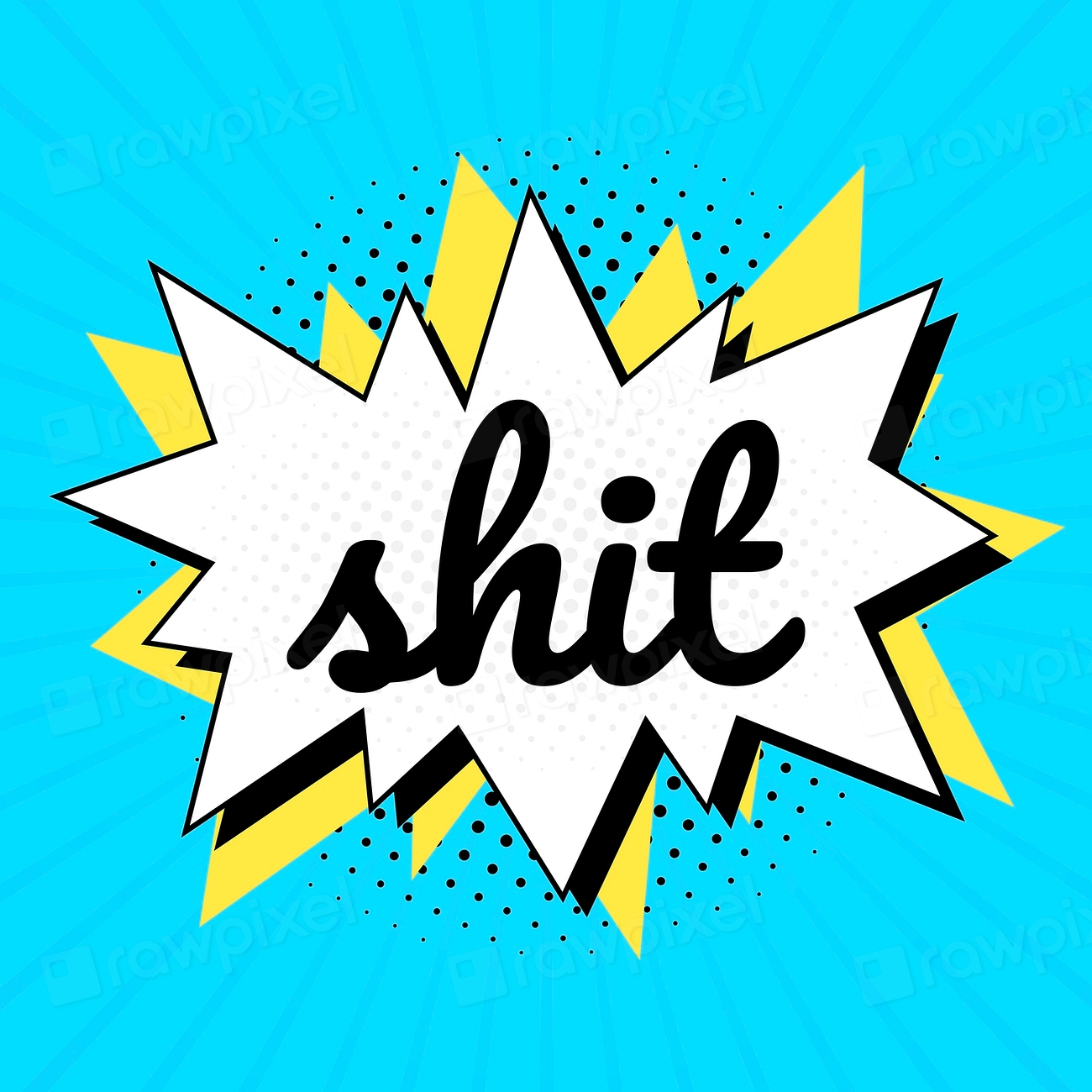 Shit text comic typeface clipart | Free Photo - rawpixel