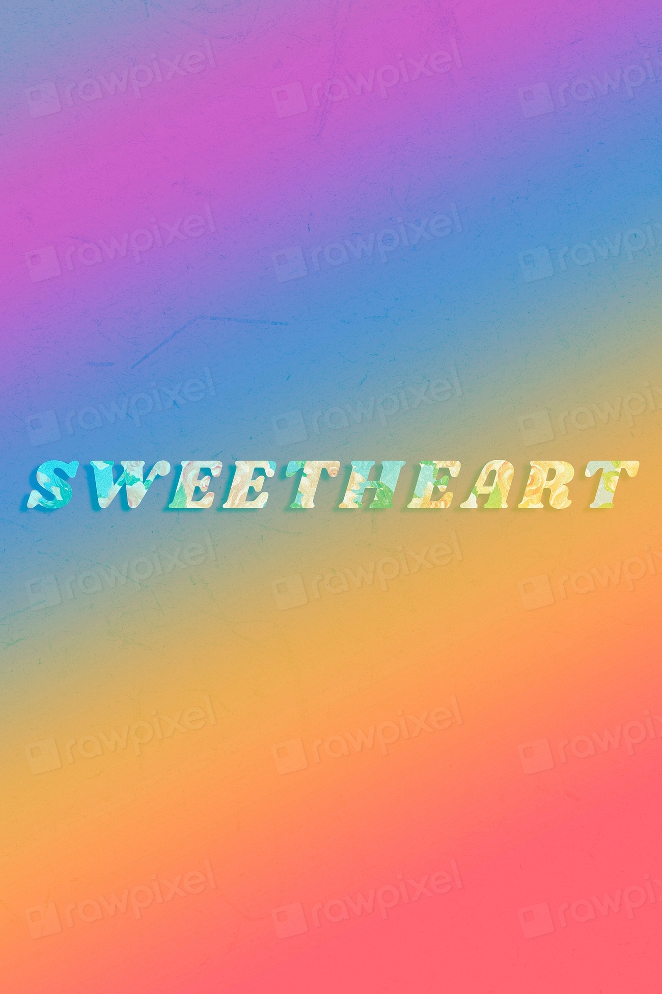 Sweetheart text bold floral font | Free Photo - rawpixel