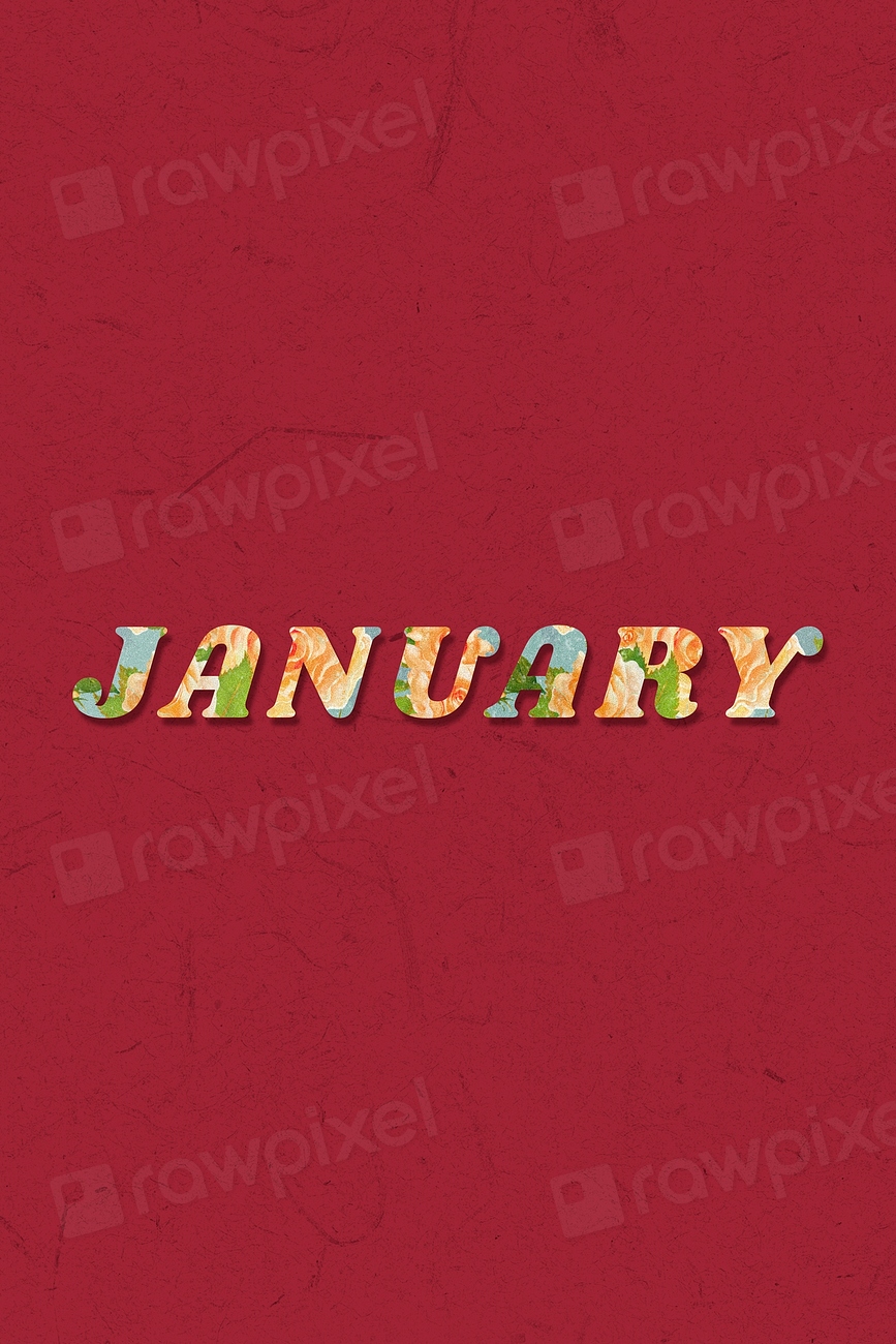 Colorful January month text | Free Photo - rawpixel