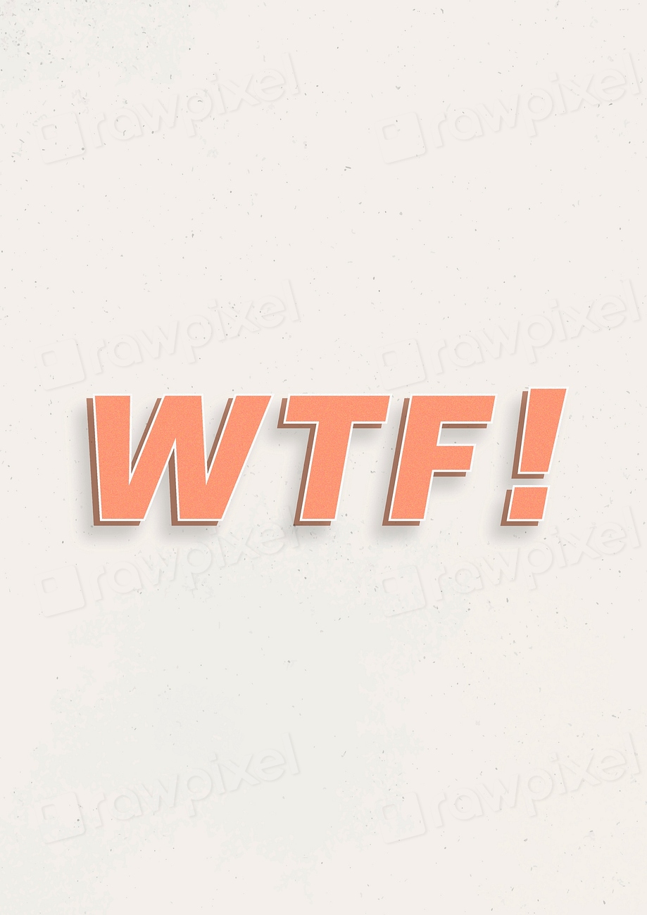 WTF! vector 3d retro font | Premium Vector - rawpixel