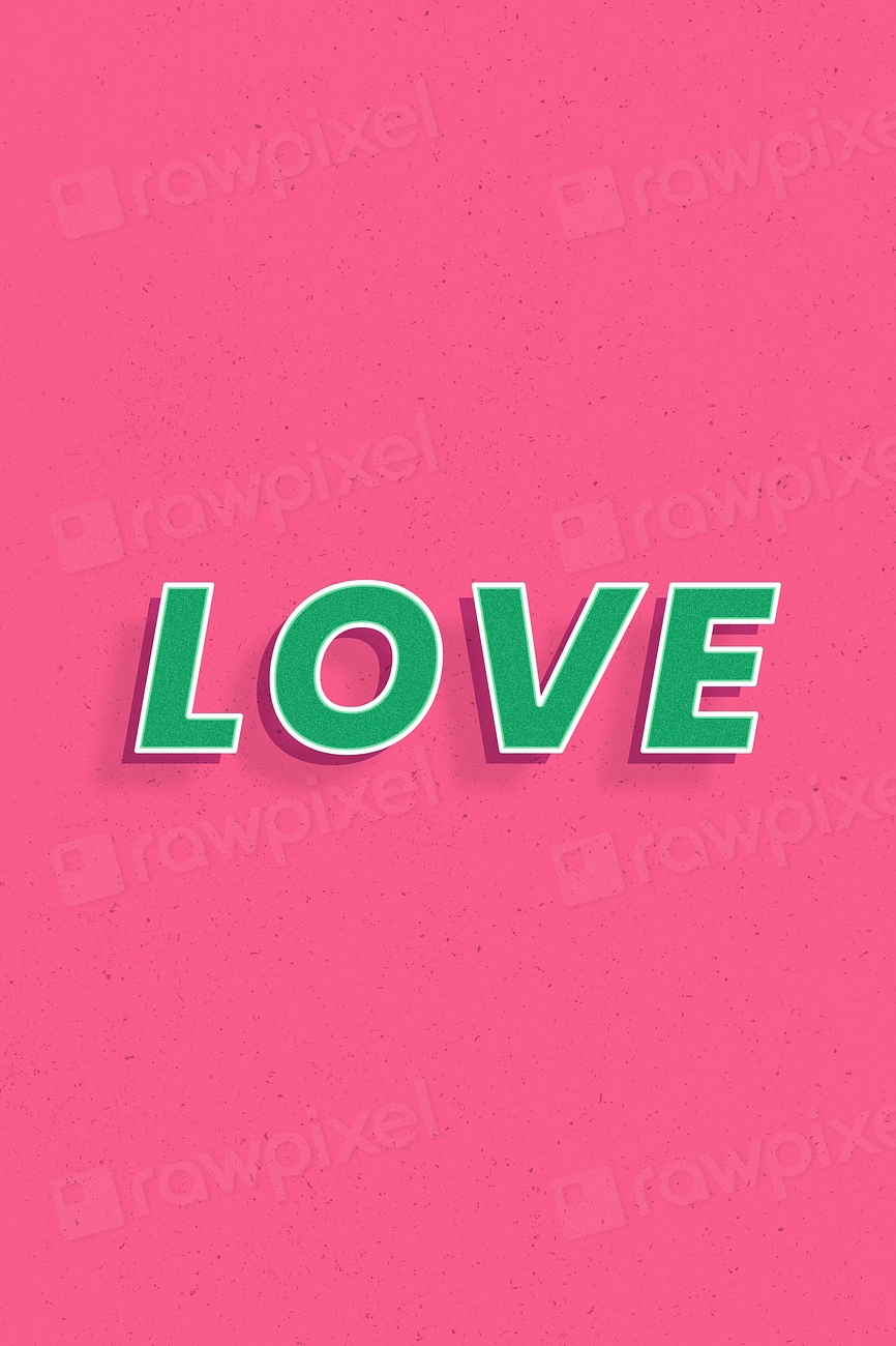 Retro love word bold text | Free Photo - rawpixel