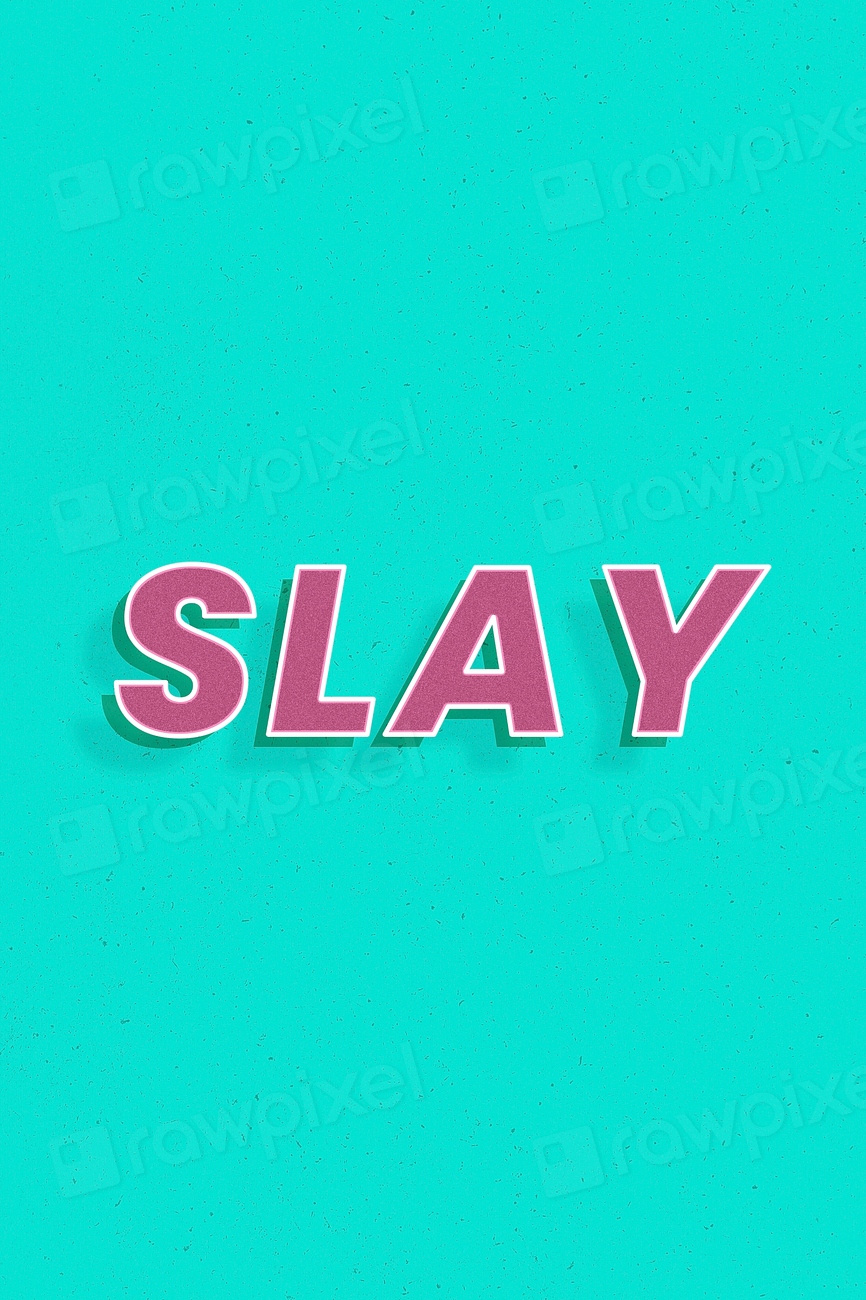 Slay retro shadow typography 3d | Free Photo - rawpixel