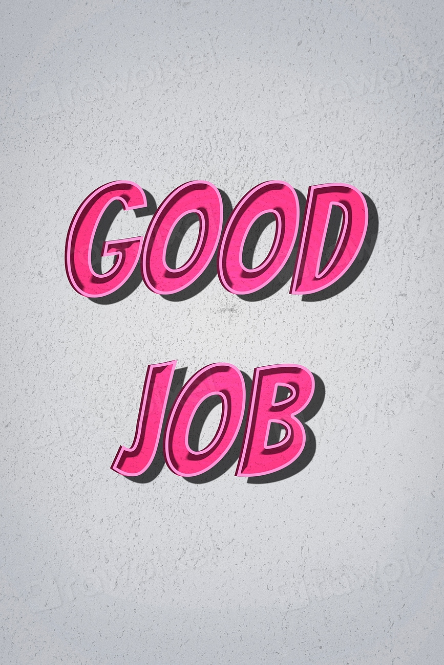 Good job retro shadow typography | Free Photo - rawpixel