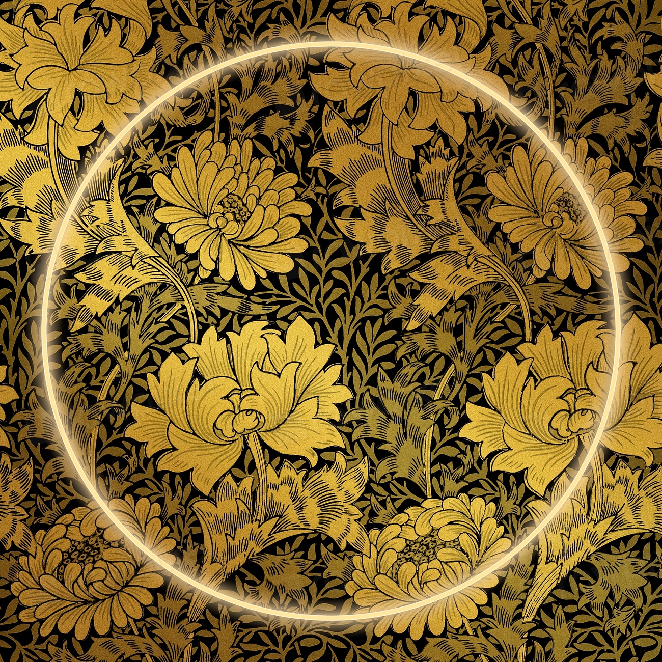 Gold botanical frame pattern png | Premium Photo - rawpixel