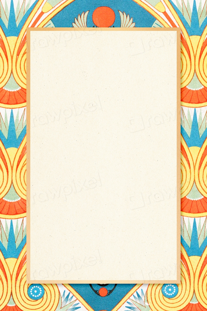 Colorful Egyptian patterned frame ornamental | Premium Photo - rawpixel