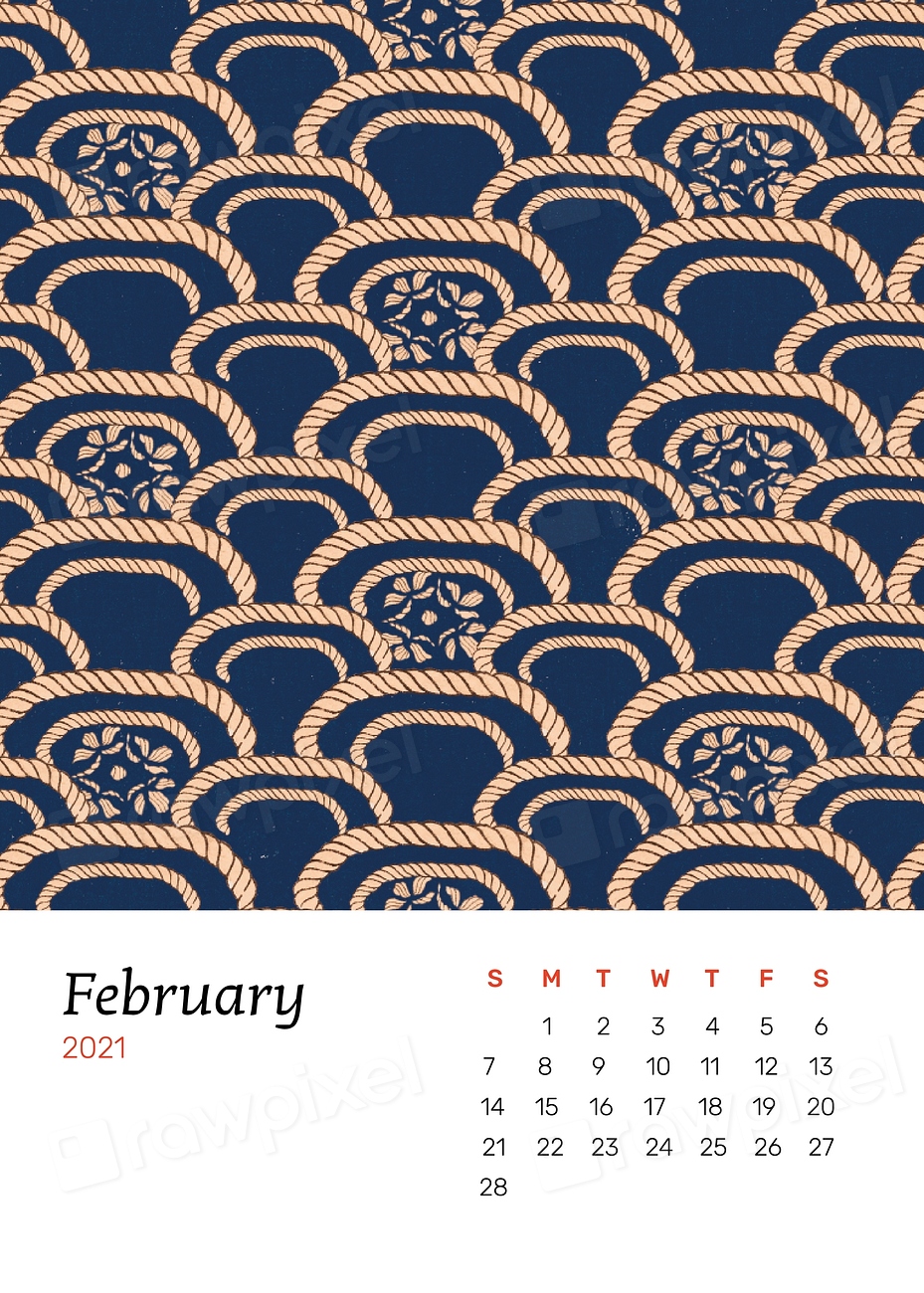 February 2021 calendar printable vector | Premium Vector - rawpixel