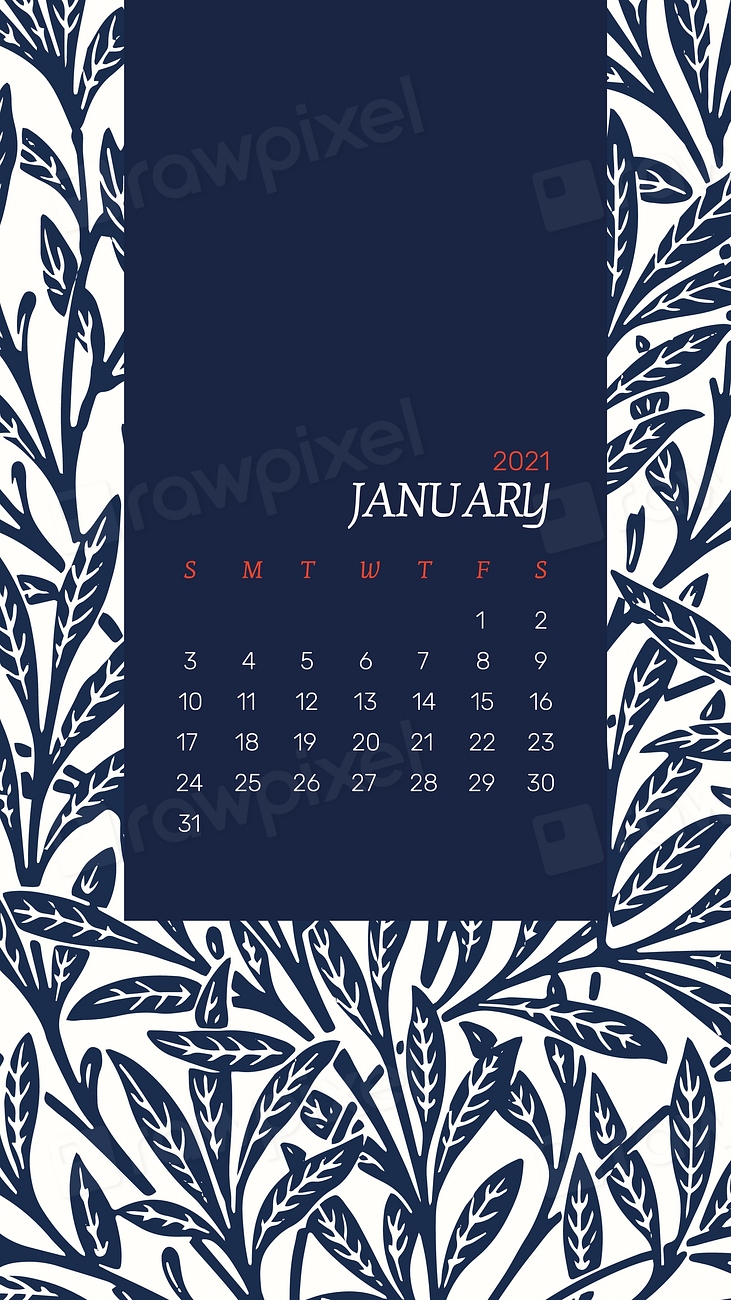 Calendar 2021 January editable template | Premium Vector - rawpixel